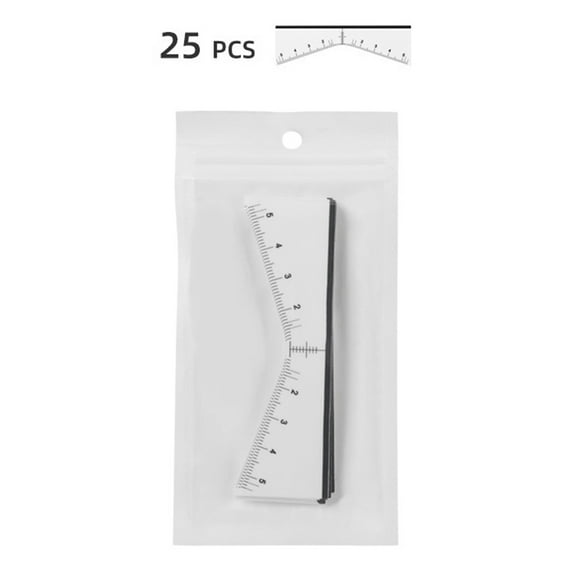 Disposable 20/25pcs Eyebrow Ruler Sticker Self-adhesive Eyebrow Tattoo ...
