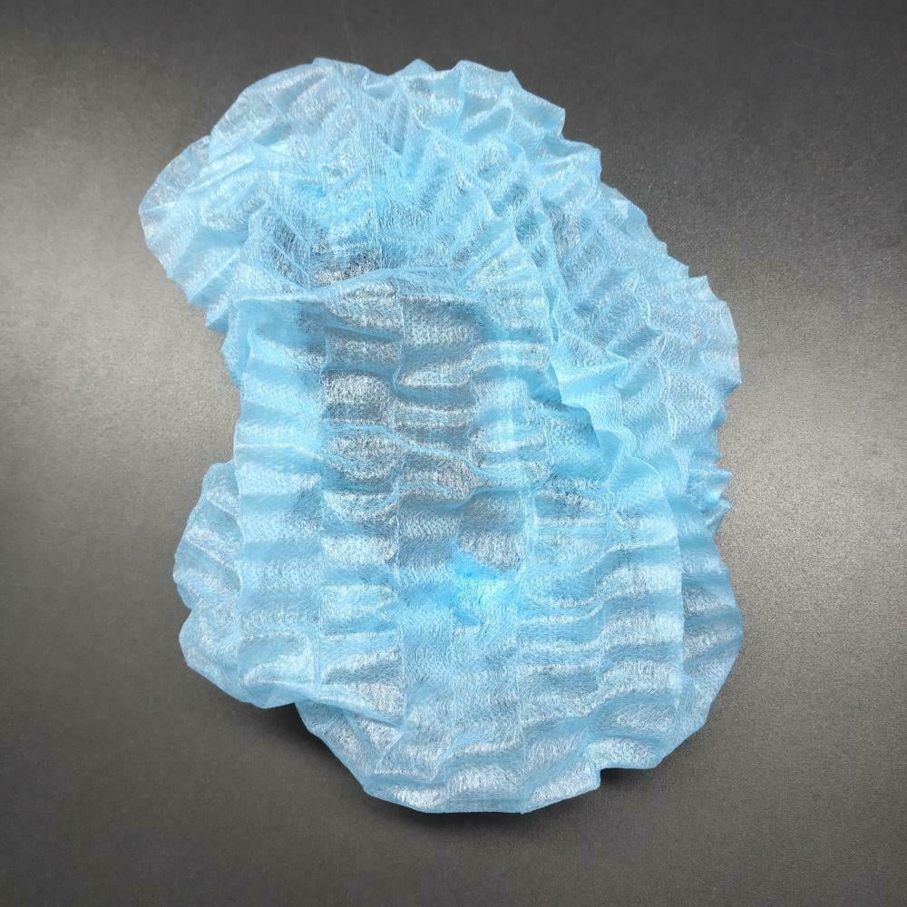 Disposable 21" Hair Net Bouffant Caps Blue Double Elastic String 10gsm ...