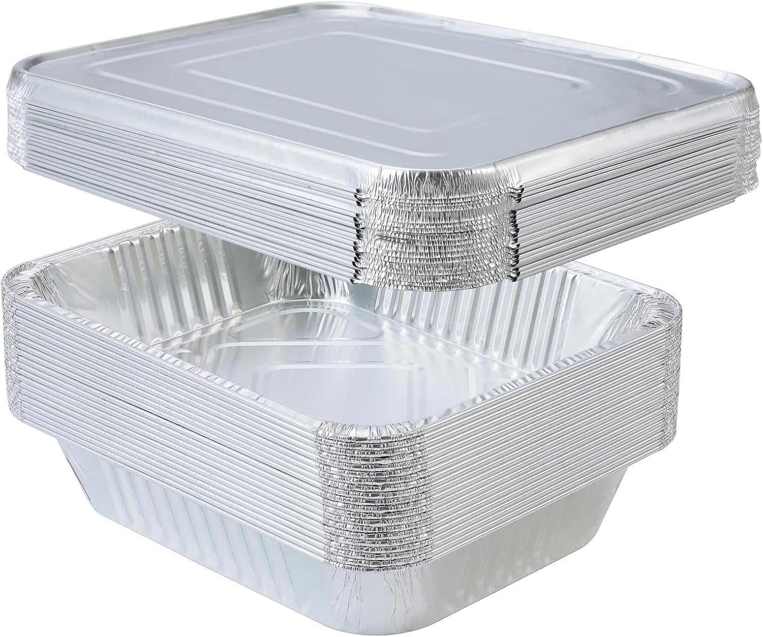 Disposable (25pack) 9x13 Foil Pans with , Half Size Deep Steam Table ...