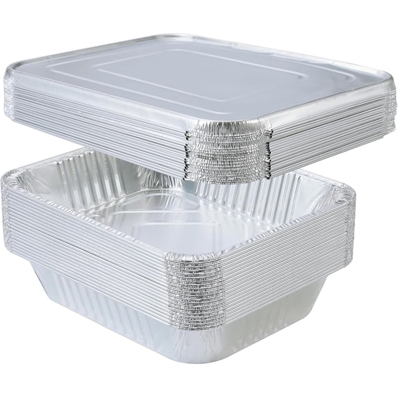 Disposable (25pack) 9x13 Foil Pans with , Half Size Deep Steam Table ...