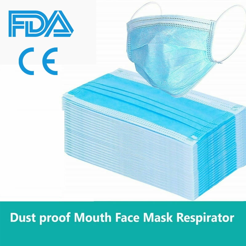 Disposable 3-Layer Face Mask (50-Pack) - Walmart.com
