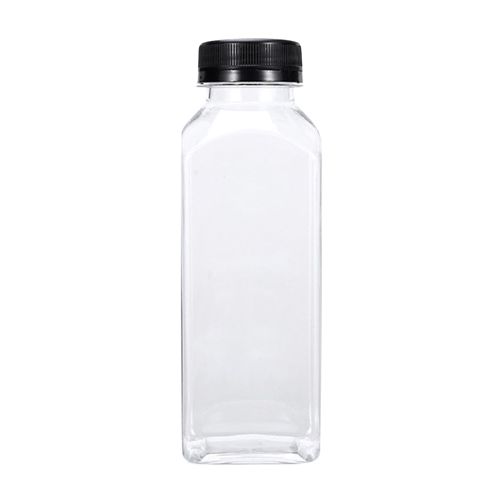 Disposable 38 Mouth Square Plastic Transparent Beverage Bottle With Lid ...