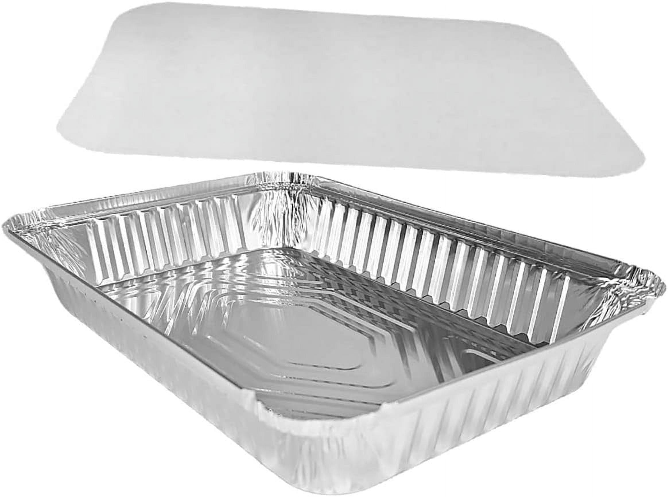 Disposable 4 lb. Aluminum Oblong Take-Out Heavy Duty Tin Baking Pans ...