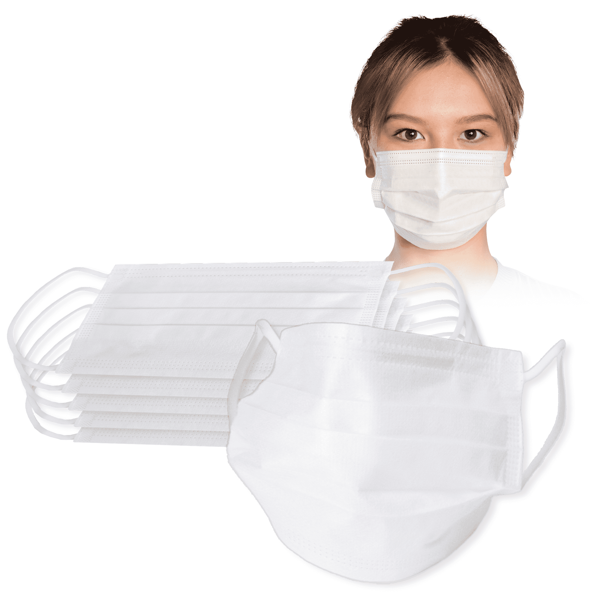 Disposable 50 pcs Face Masks, 3 Ply Protection, Breathable ...