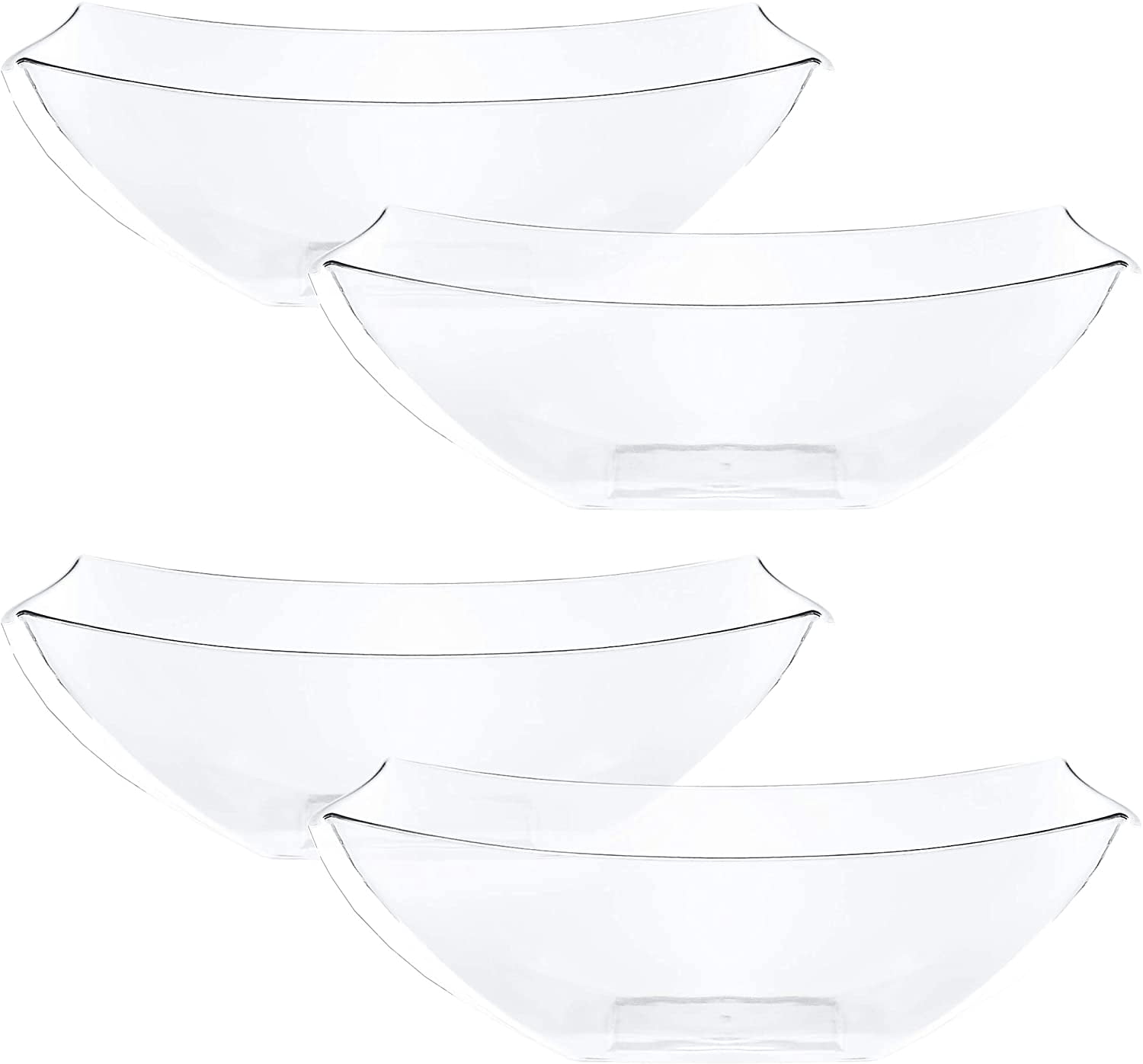Disposable 64 ounce Square Serving Bowls, Party Snack or Salad Bowl ...
