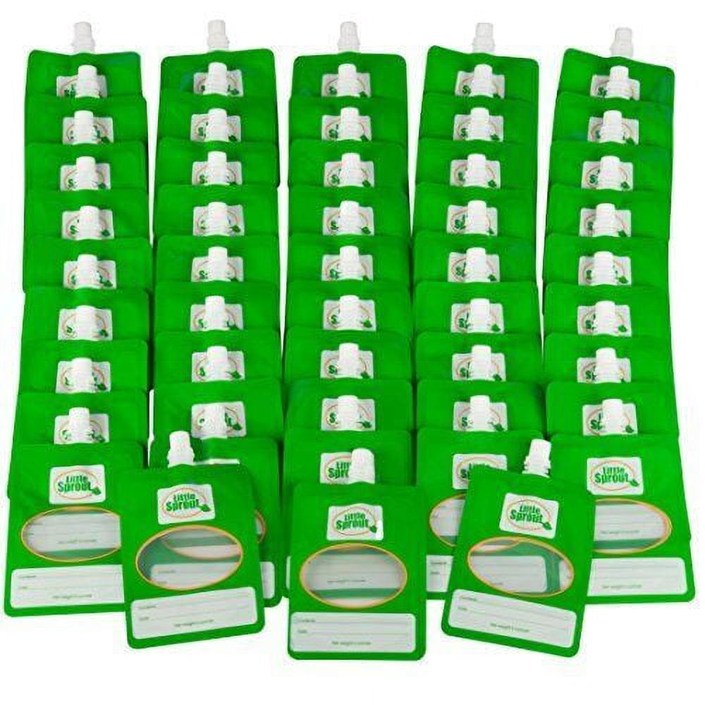 Disposable 6oz Baby Food Storage Pouch Containers, 48 Pack- Write What ...