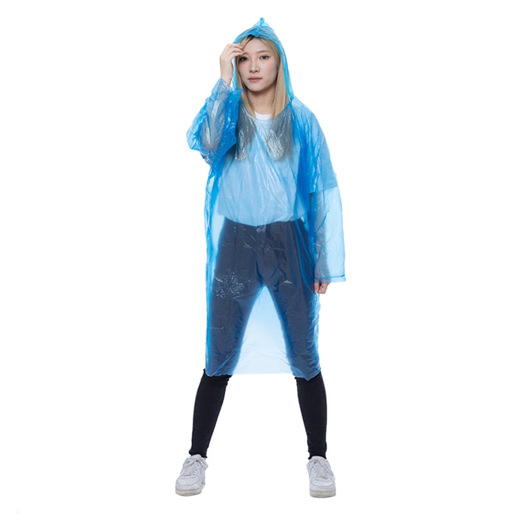 Disposable Adult Portable Raincoat Adult Kid Emergency Rain Gear (Blue ...