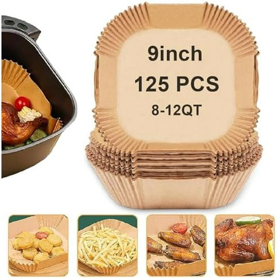 Disposable Air Fryer Liners, 125 Non-stick Baking Papers, Oil-proof ...
