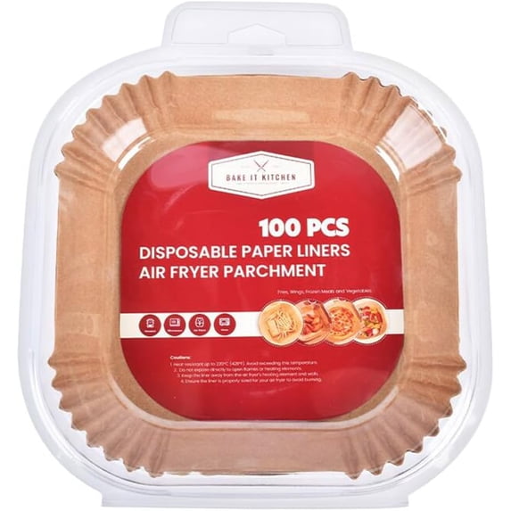 Disposable Air Fryer Paper Liners - 100 Pack, Non Stick (6,5 inch ...