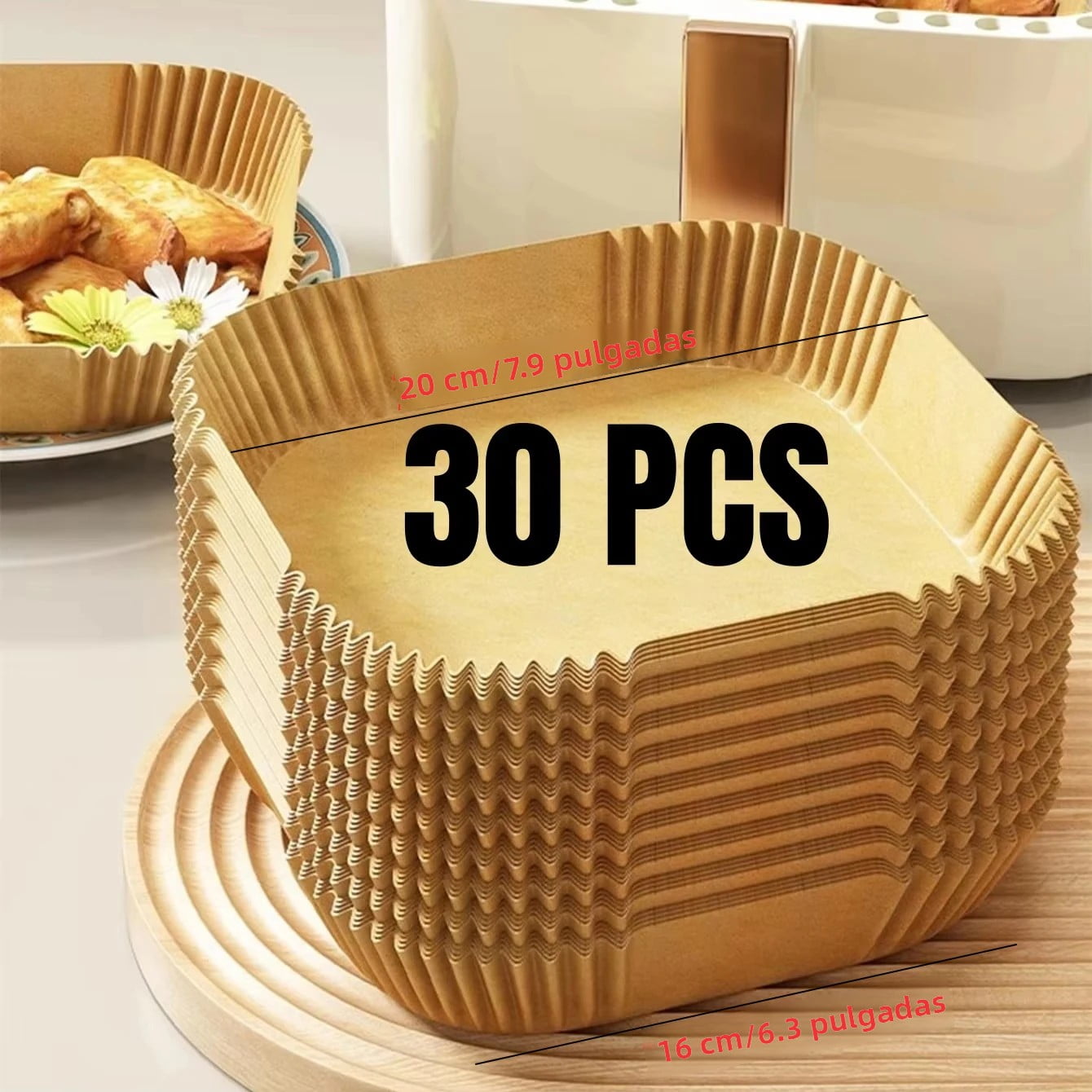 Disposable Air Fryer Paper, Oil and Water Resistant, for Baking and ...