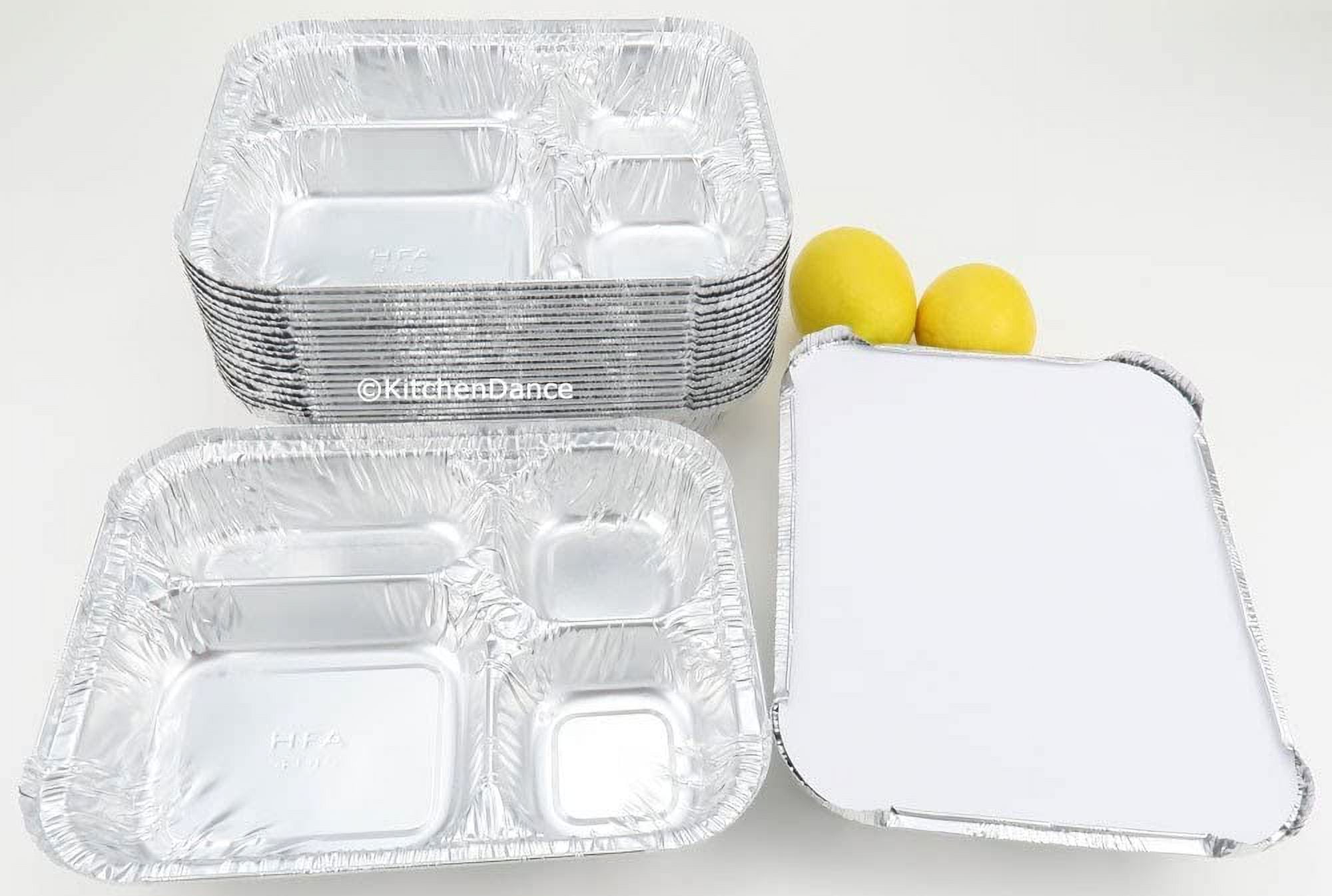 Disposable Aluminum 4 Compartment T.V Dinner Trays with Board Lid by ...