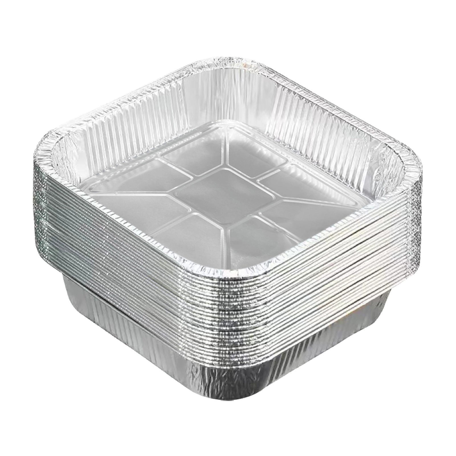 Disposable Aluminum Foil Square Pans 50 Pack, 8x8 Inch for Baking ...