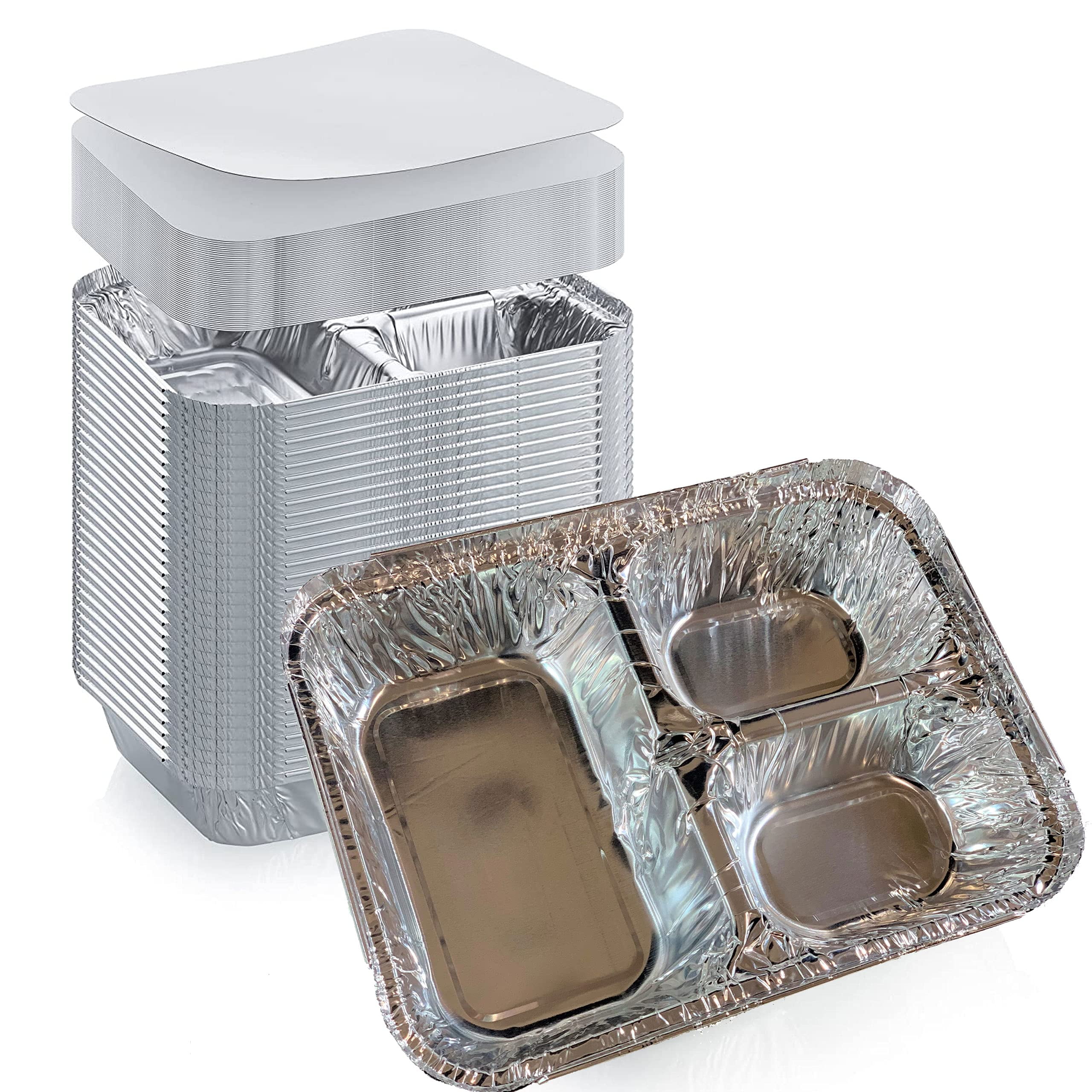 Disposable Aluminum Foil Tray with Paper Board Lids (Pack of 20 sets ...