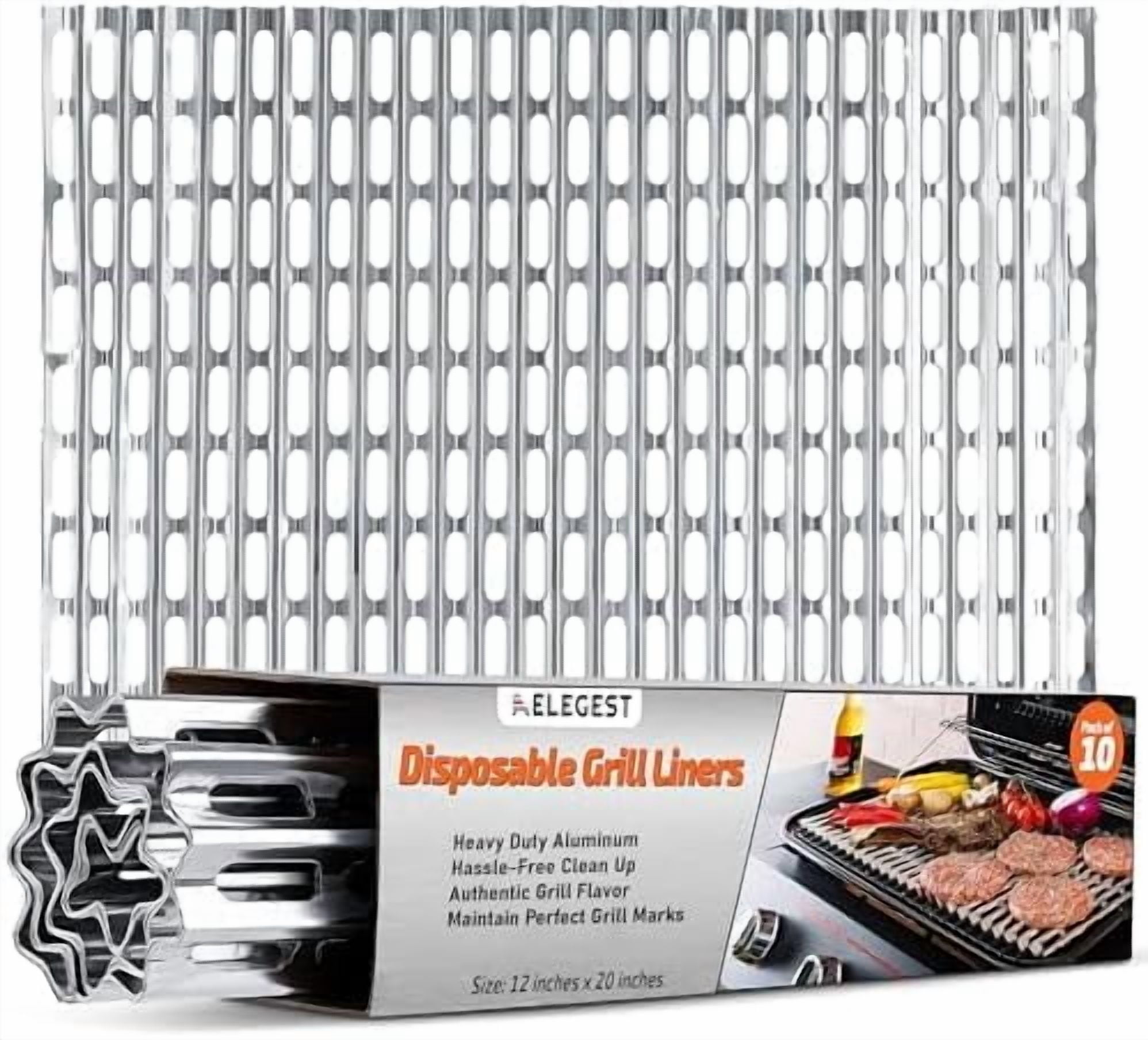 Disposable Aluminum Grill Liners & Grill Toppers | Heavy-Duty, Tear ...