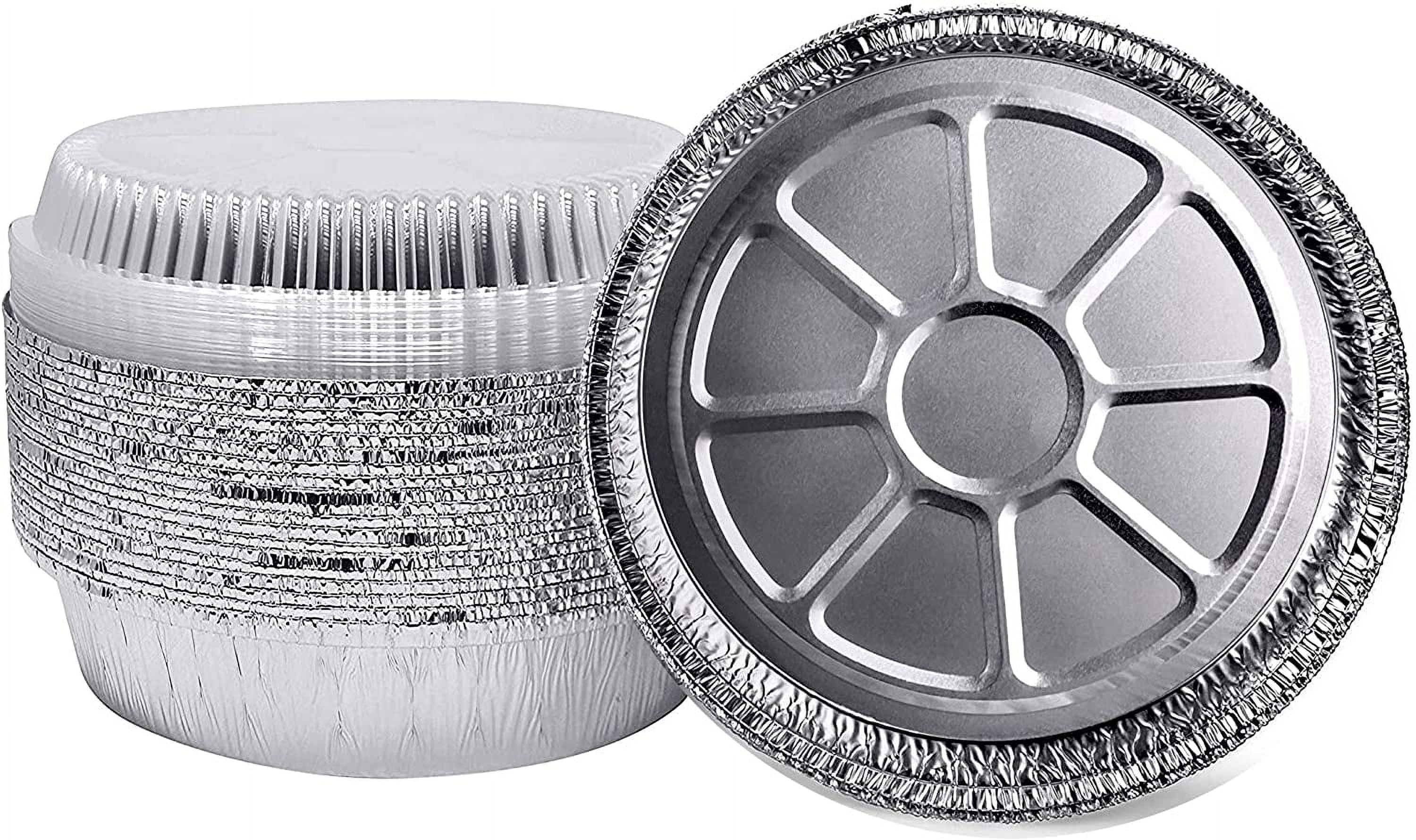 Disposable Aluminum Pans with Clear Plastic Dome Lids - Heavy Duty ...