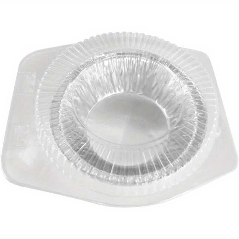 Disposable Aluminum Pie Pans with Clear Clamshell Containers - 5 Inches ...