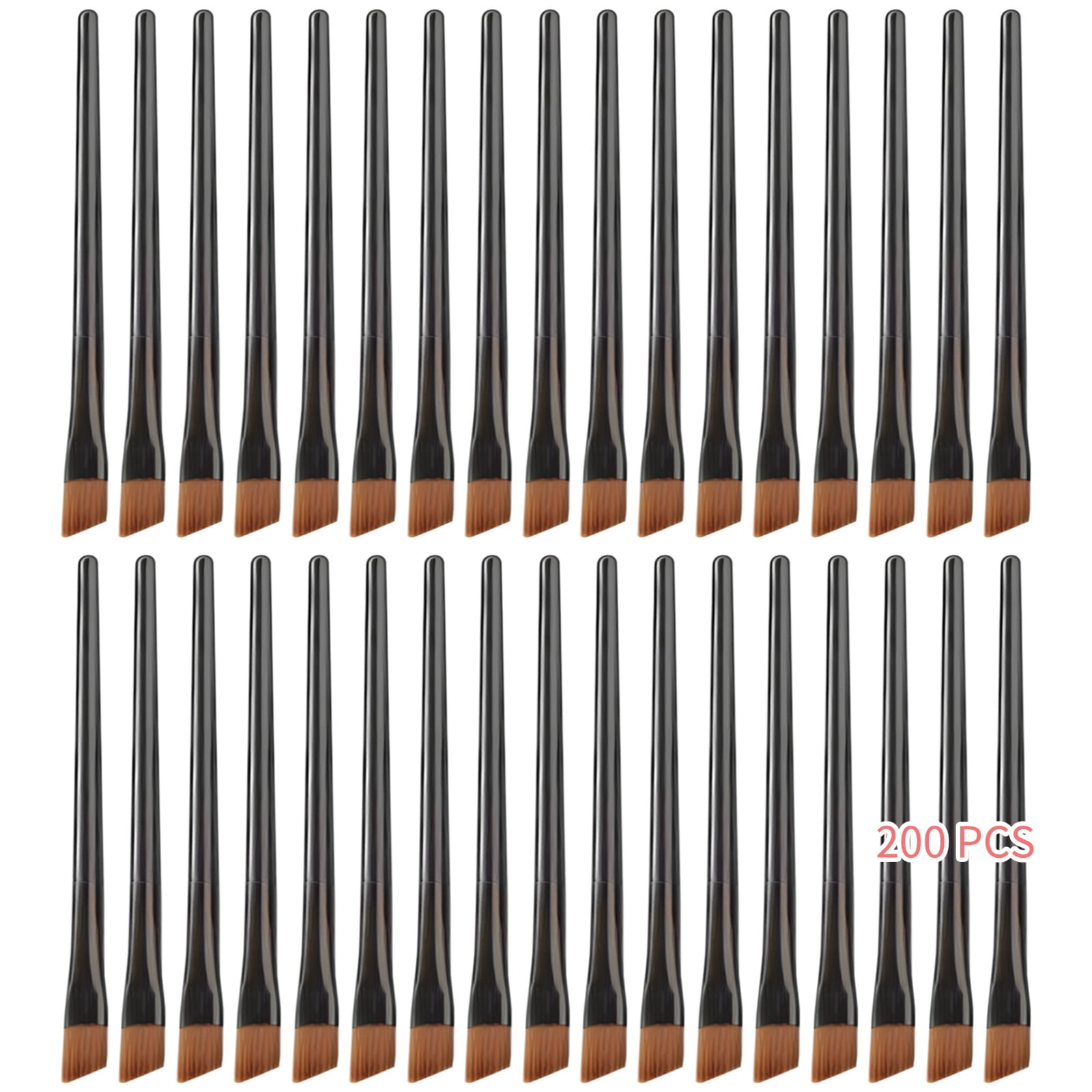 Disposable Angled Eyebrow Brushes, 200 Pcs Slant Tip Brow Brushes Bulk ...
