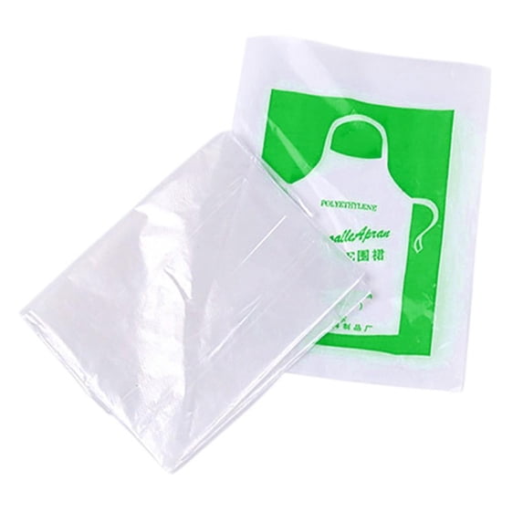 Disposable Aprons, Waterproof Oil Resistant PE, 50 Count 2 Packs, for ...