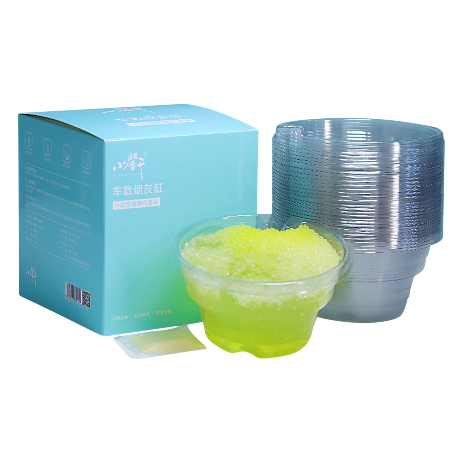 Disposable Ashtray with Ash Suction Paste 30-Pack Portable for Car ...