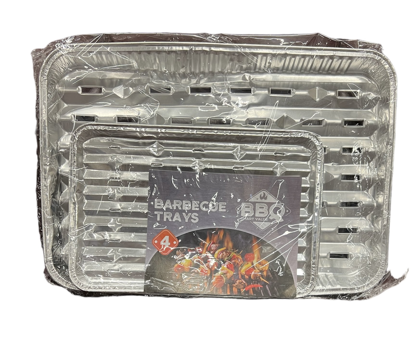 Disposable BBQ Trays, 4 pack, 2 Large + 2 Small - Walmart.com