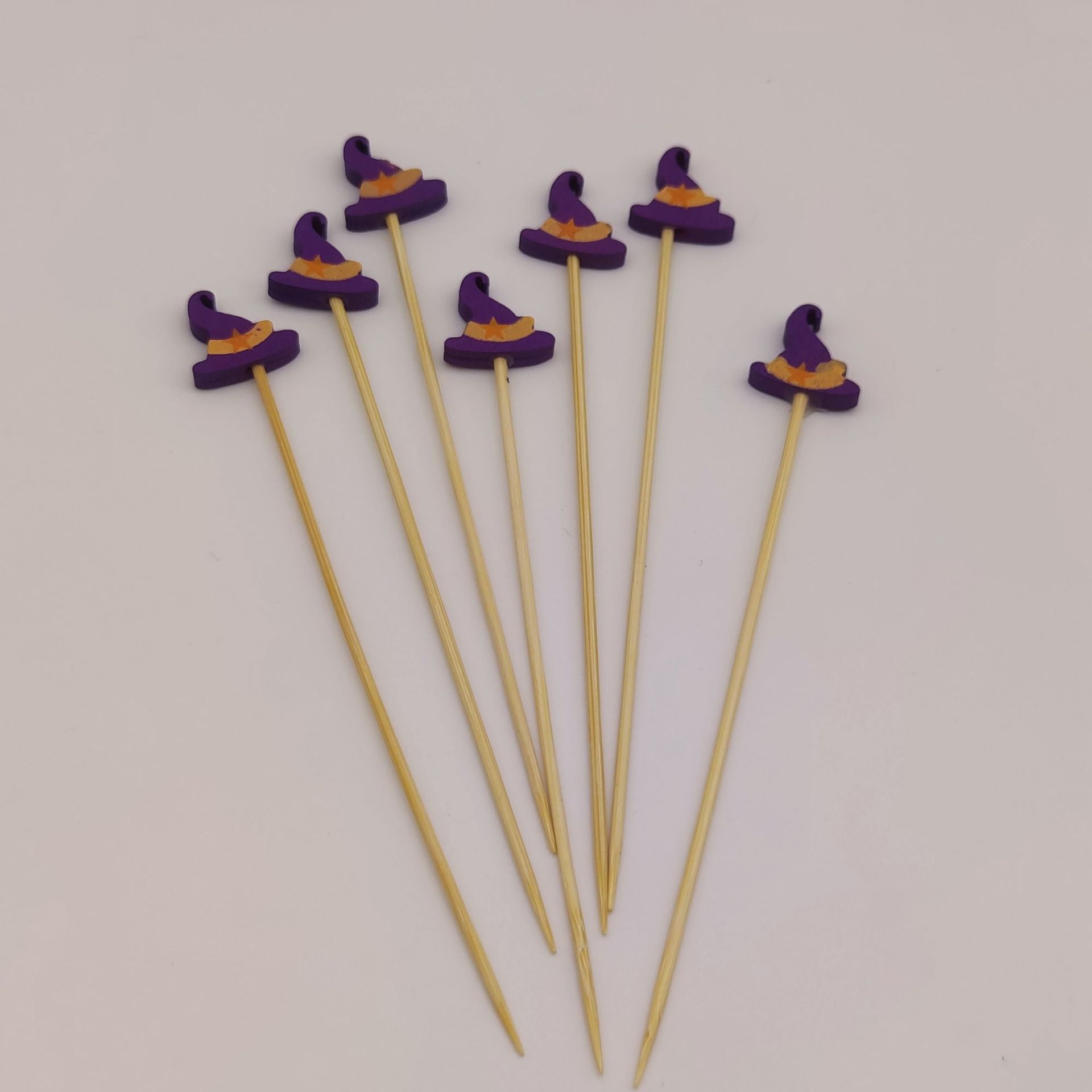 Disposable Bamboo Signs Artistic Fruit Signs Cactus Cocktail Garnish ...