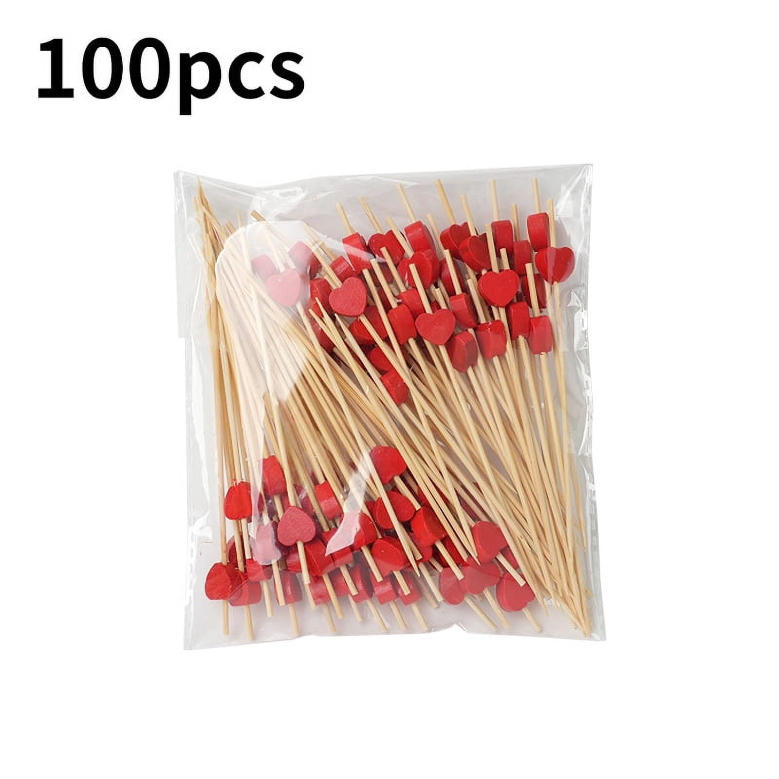 Disposable Bamboo Sticks Pearl Cocktail Sticks Buffet Fruit Fork ...