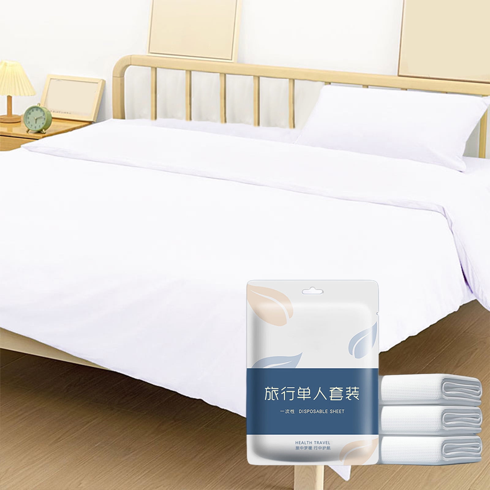 Disposable Bed Sheet Quilt Cover Hotel Travel Portable Double Bedding ...