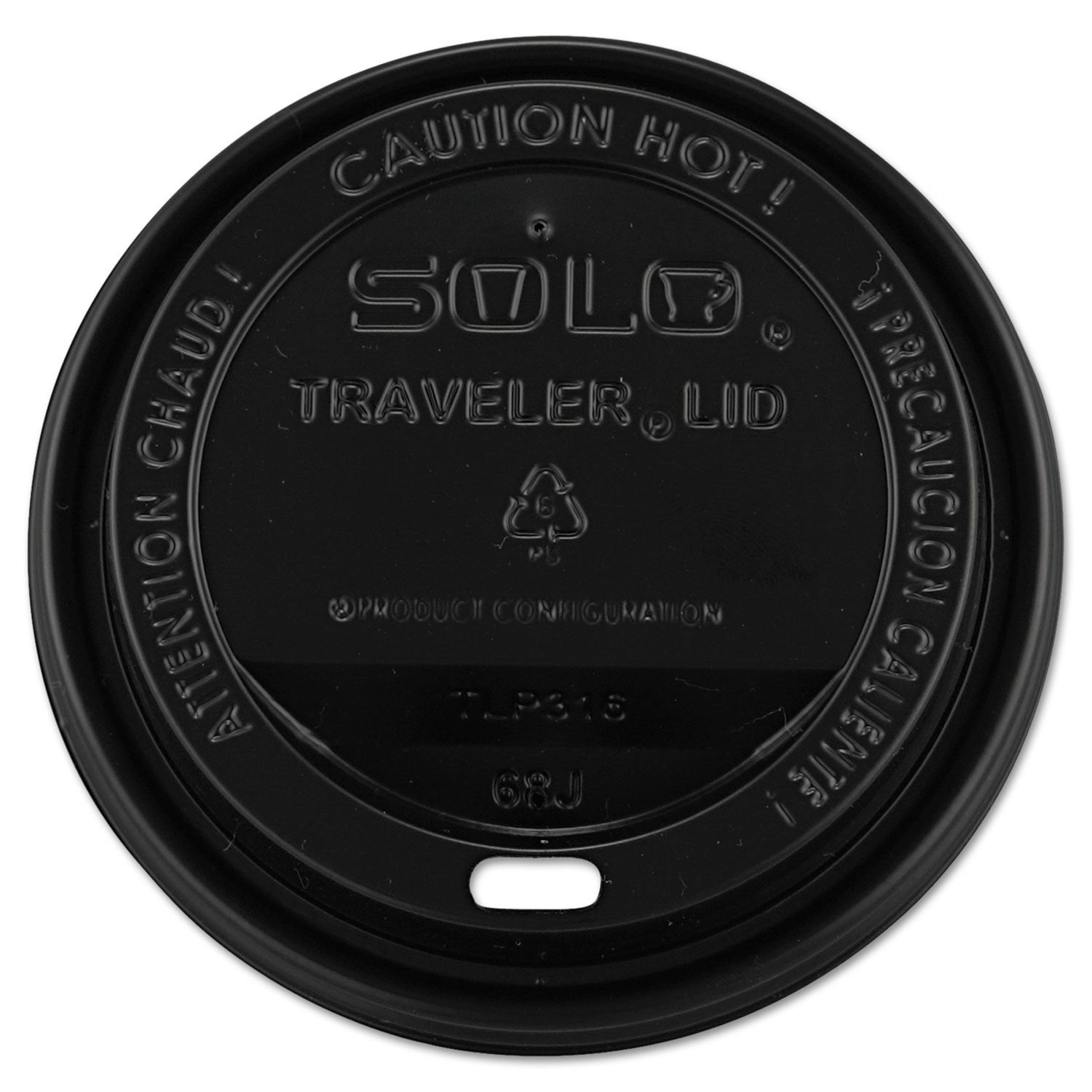 Disposable Black Plastic Lid for 3.5 Inch Paper Cups, Traveler Dome ...