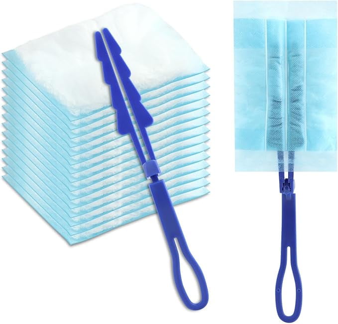 Disposable Blue Duster With 1 Long Handle, 1 Short Handle And 10 Duster ...
