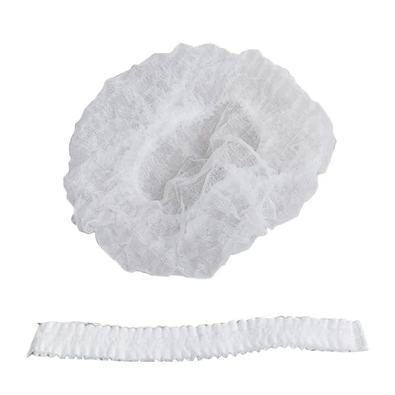 LotFancy Disposable Hairnet Bouffant Cap, 100Pcs, Non Woven, Kitchen ...