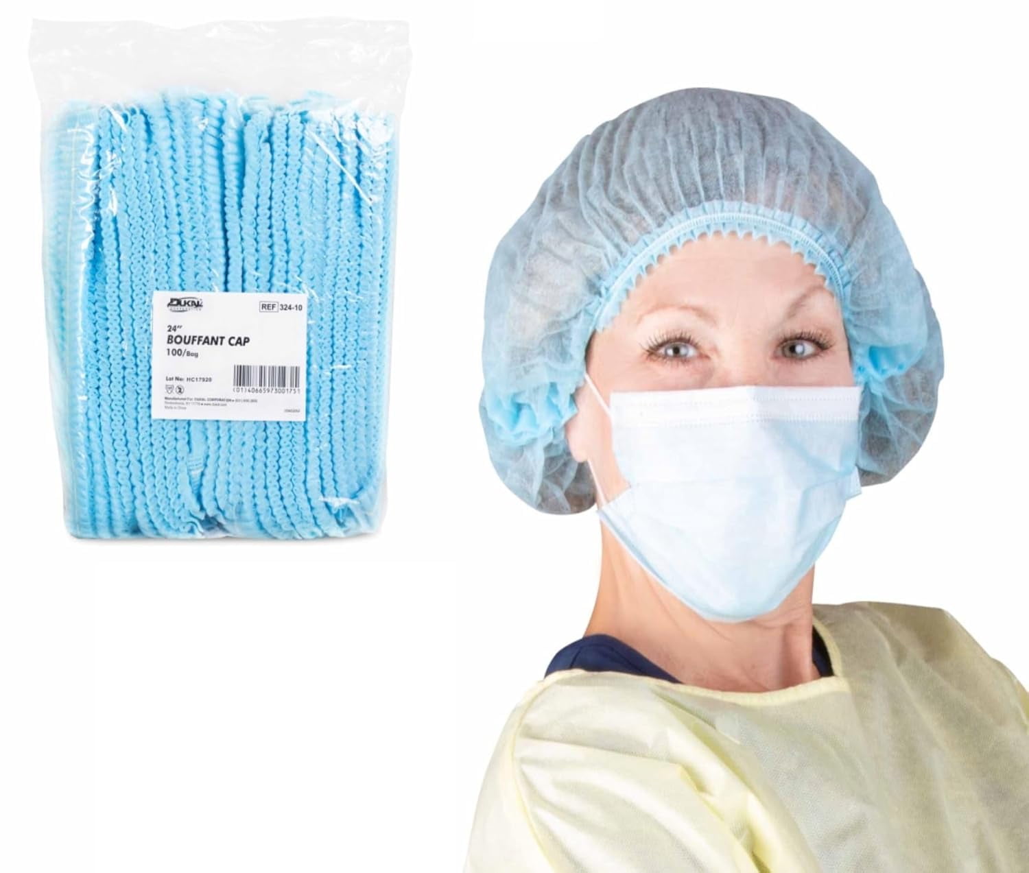 Disposable Bouffant Caps, 300 Count, Blue, Perfect for Medical, Salon ...