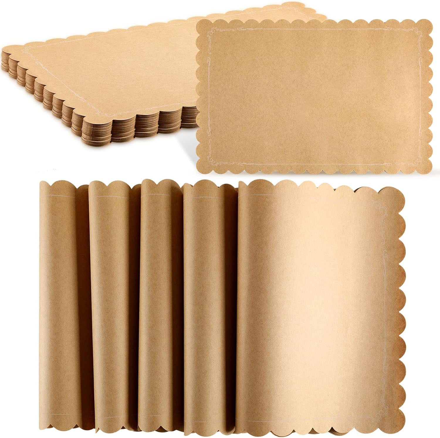 Disposable Brown Kraft Paper Place Mats Paper Placemat Disposable ...