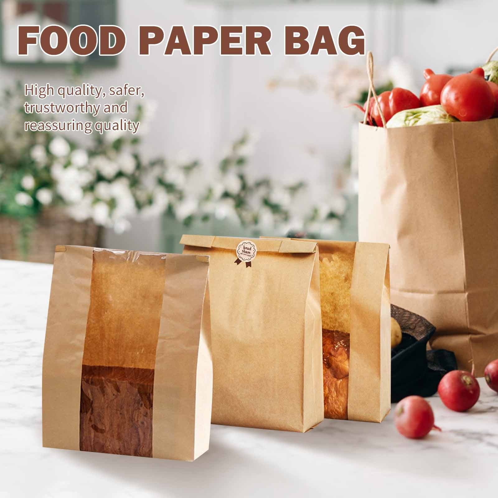 Disposable Brown Paper Lunch Bags - Pack of 50 - Walmart.com