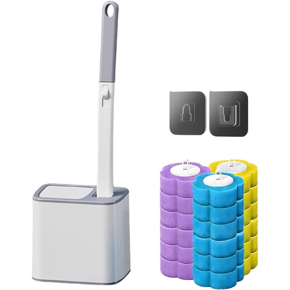 Toilet Brush and Holder Set Material Toilet Bowl Cleaner Free Standing ...