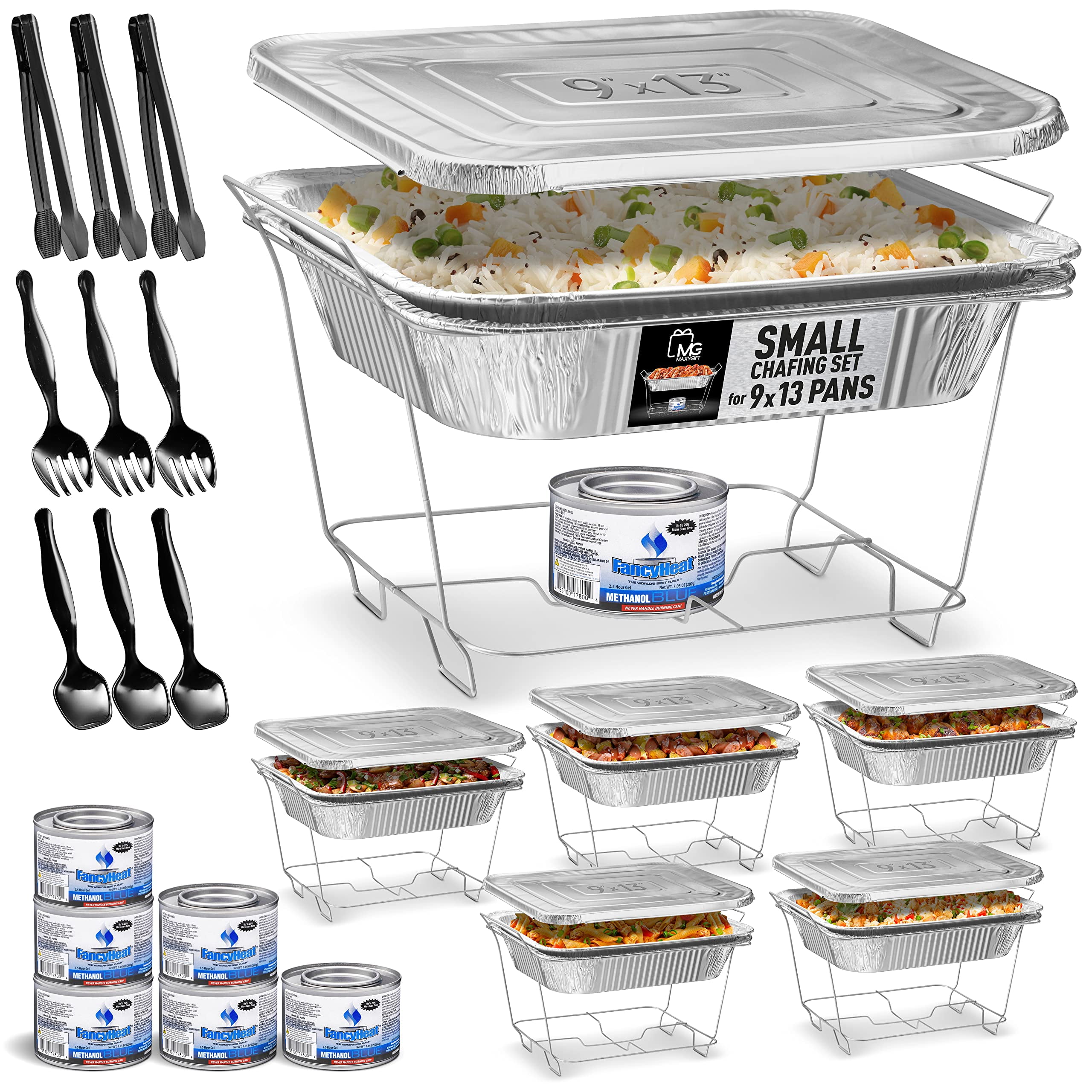 Disposable Buffet Chafing Set 39 Pieces, Party Catering Supplies with ...