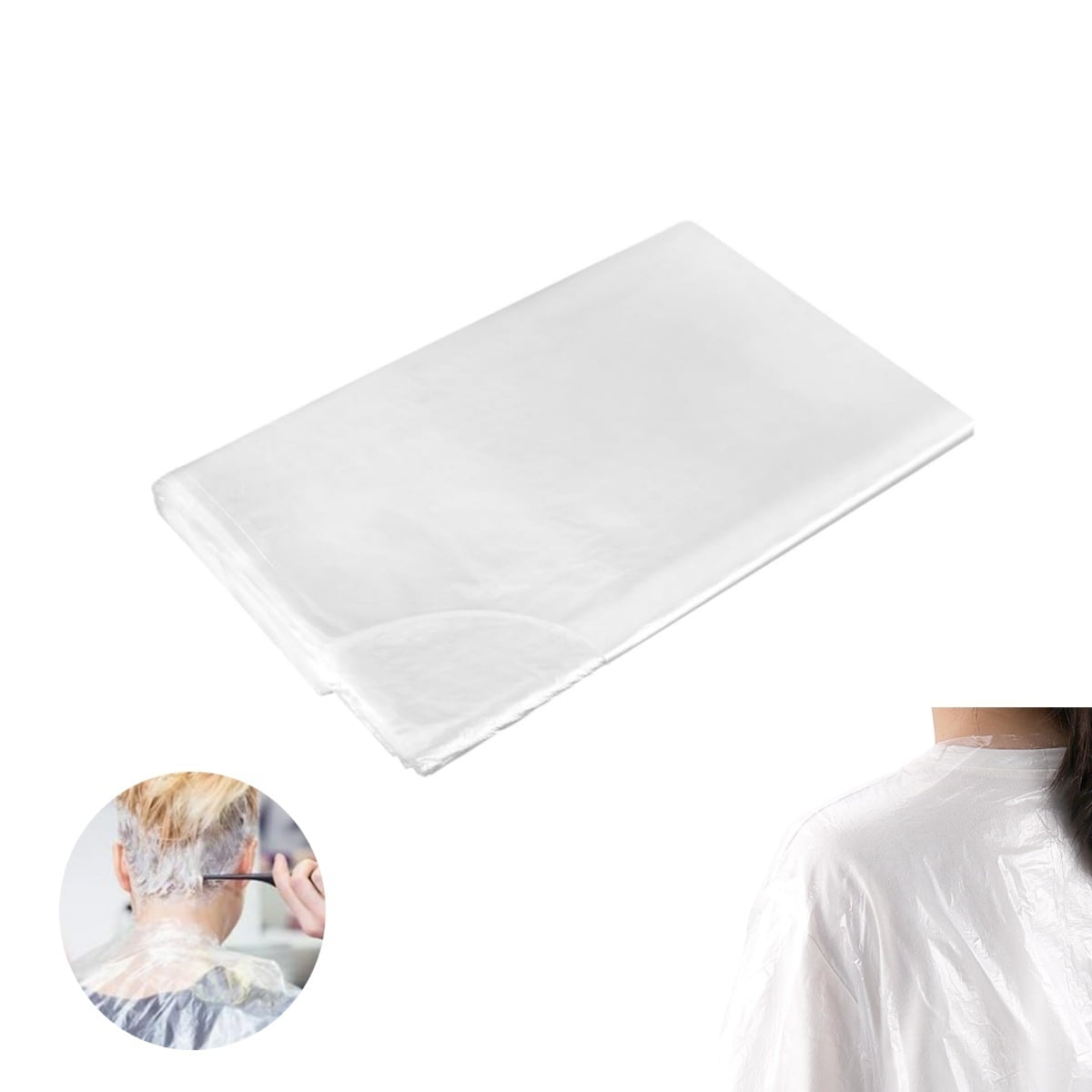 Disposable Capes,Waterproof Barbershop Hair Salon Capes,Plastic Hair Dye Coloring Apron Shawl ...