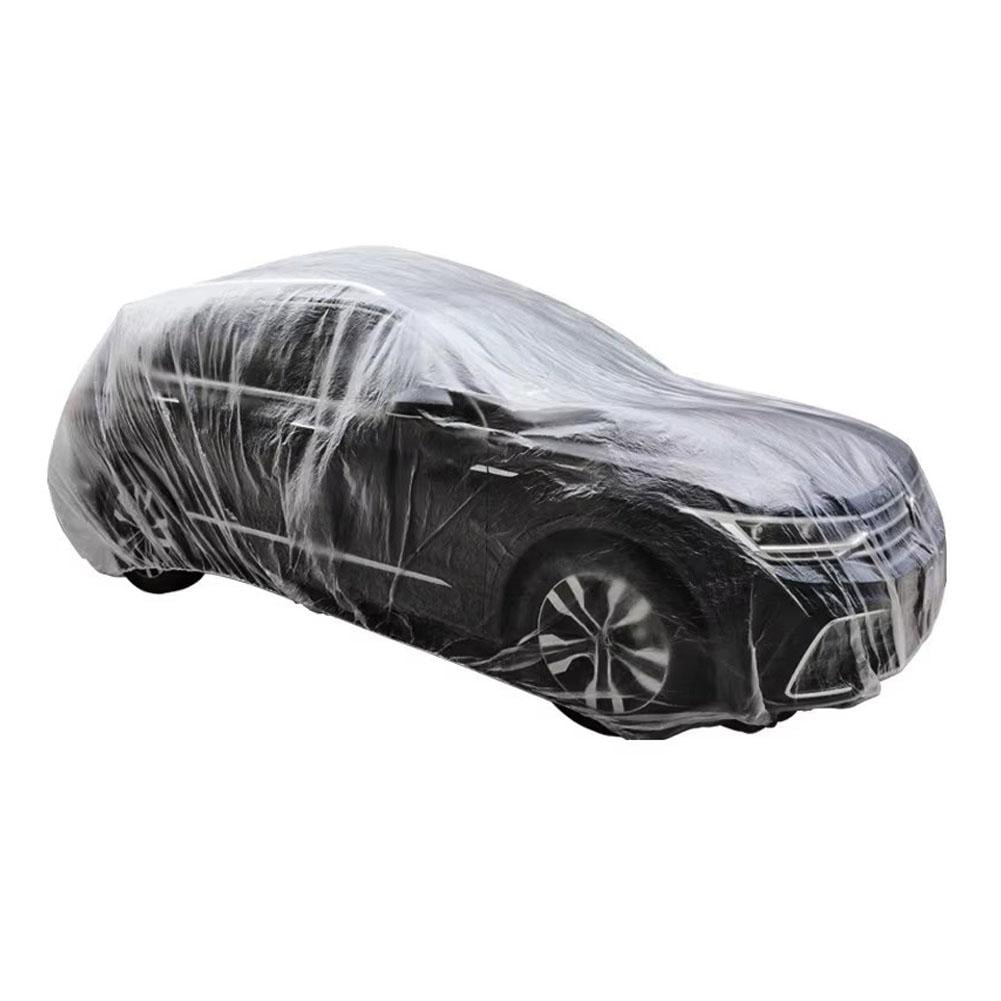Disposable Car Cover Plastic Film Vehicle Dust Protector Universal Fit ...
