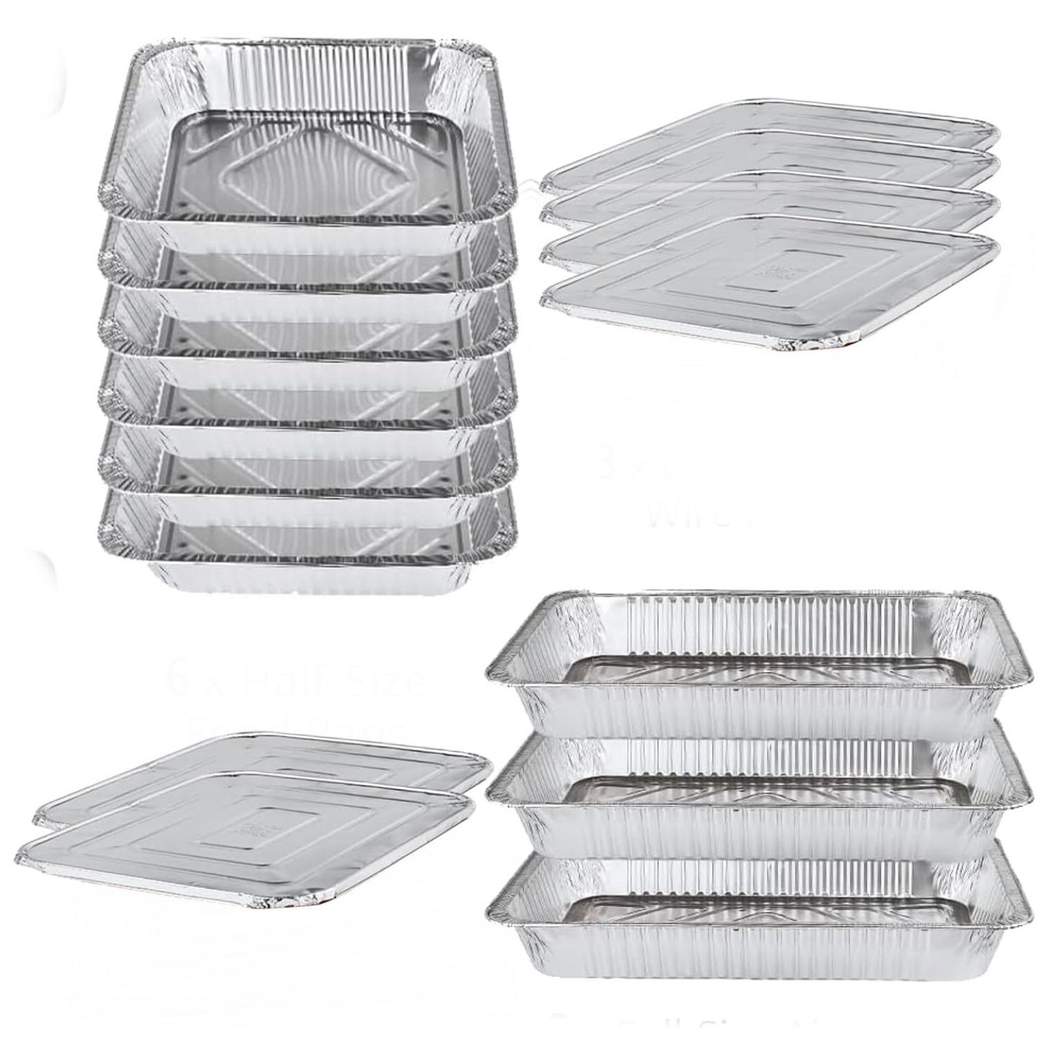 Disposable Chafing Dish Buffet Set - 15pc Food Warming Trays - 3 Water ...