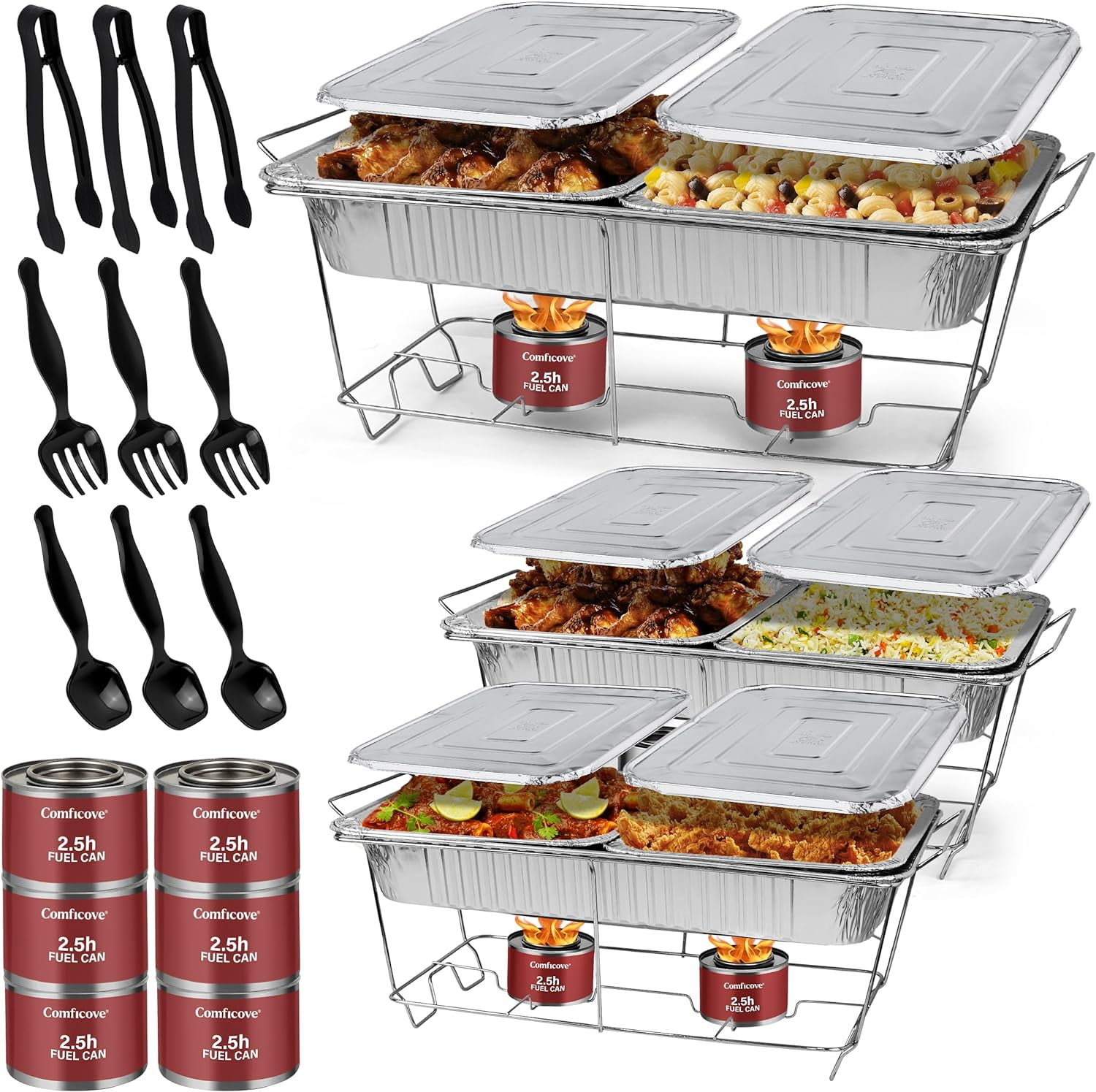 Disposable Chafing Dish Buffet Set, 33 Piece of Chafing Servers with ...