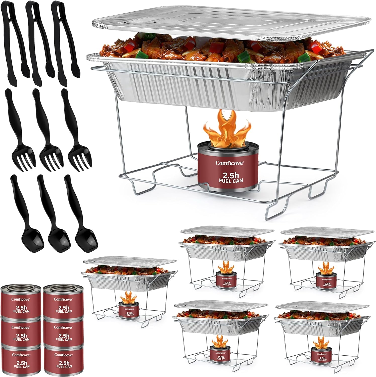 Disposable Chafing Dish Buffet Set, 39 Piece of Chafing Servers with ...