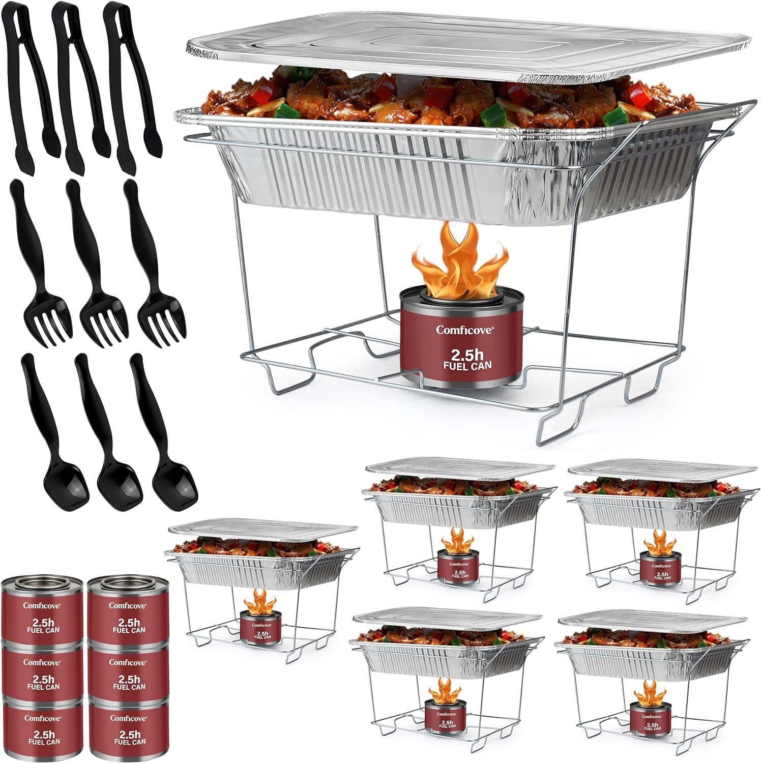 Disposable Chafing Dish Buffet Set, 39 Piece of Chafing Servers with ...