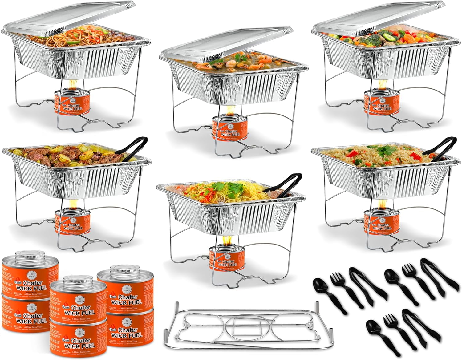 Disposable Chafing Dish Buffet Set, Foldable Rack for Storage ...