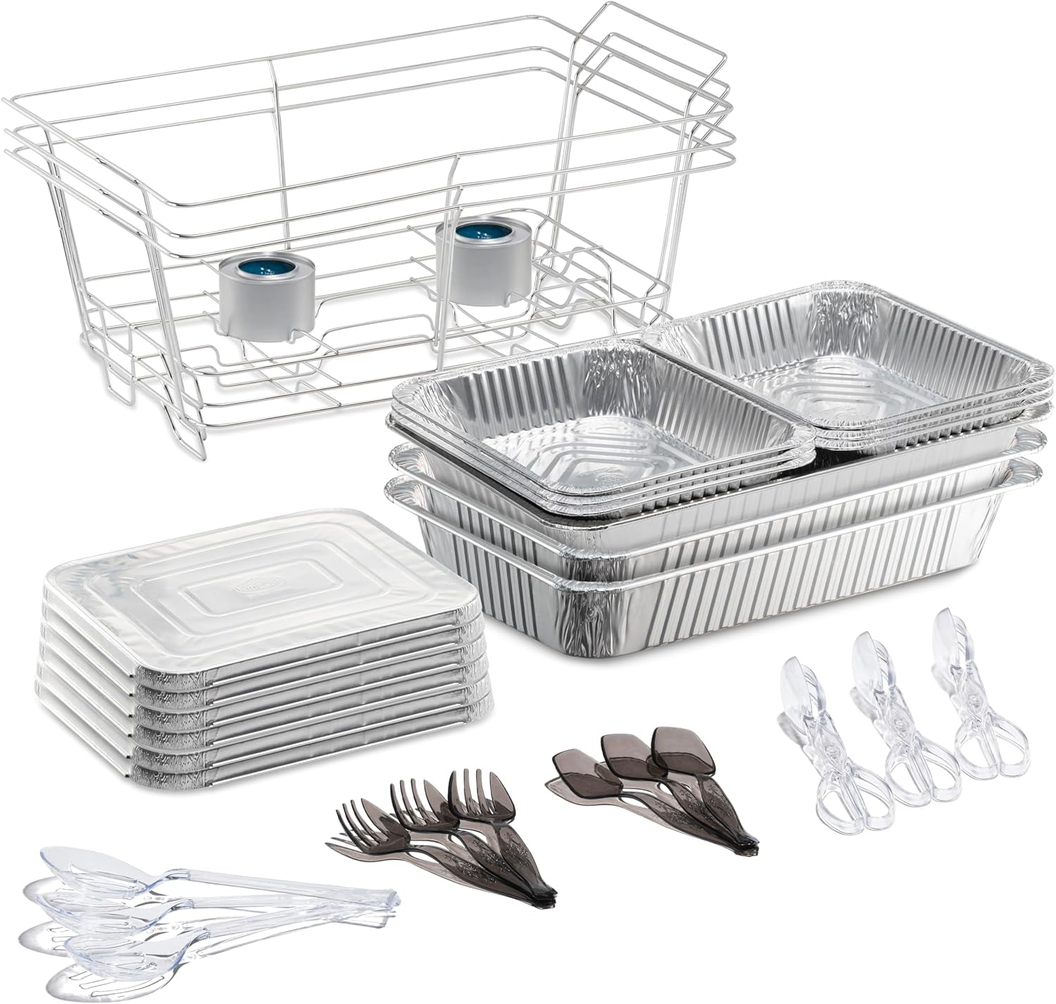 Disposable Chafing Dishes for Buffet Set - Full-Size Disposable Wire ...