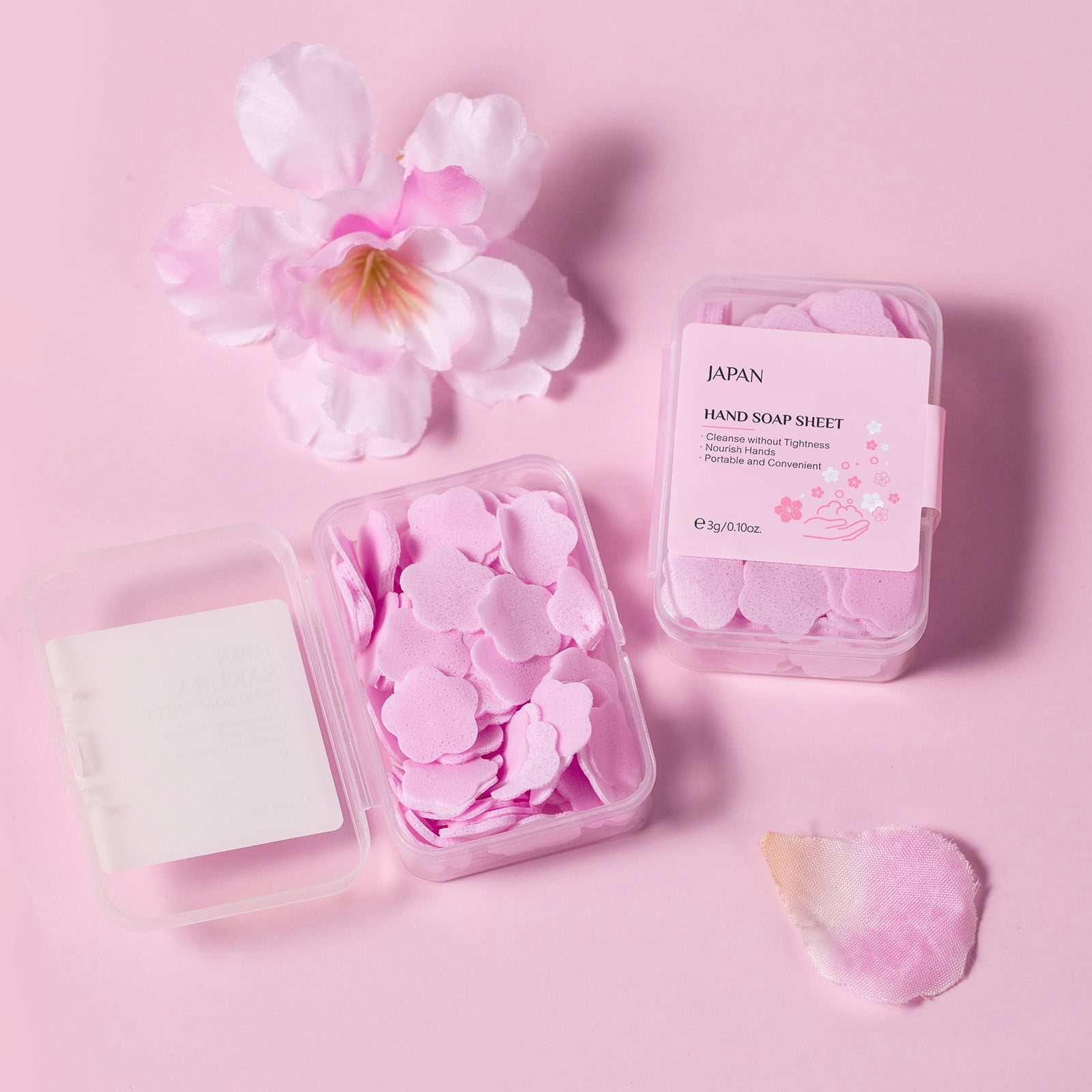 Disposable Cherry Blossom Scented Soap Tablets - Portable Hand Washing ...