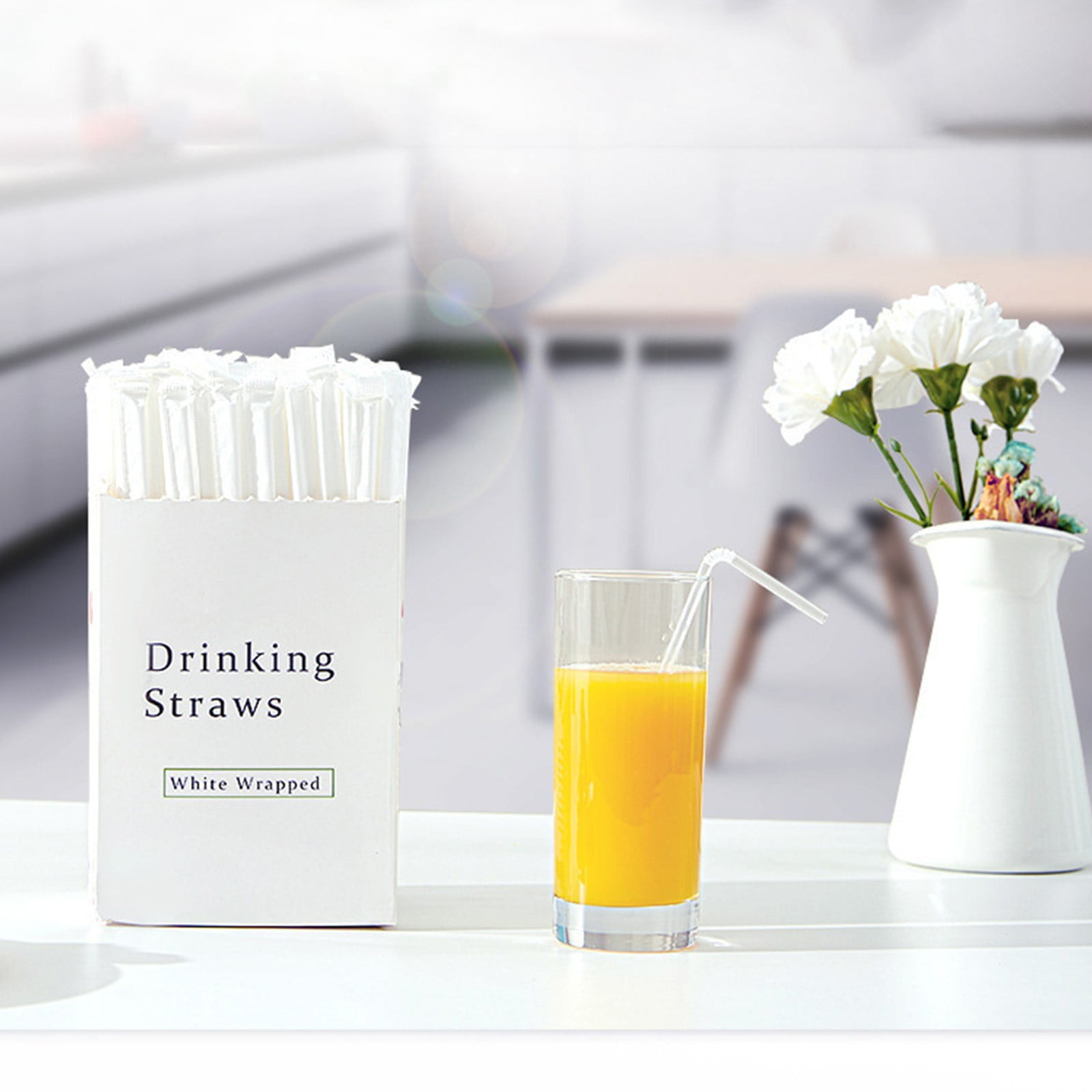 Disposable Clear Plastic Straws | Flexible Transparent Food Grade ...