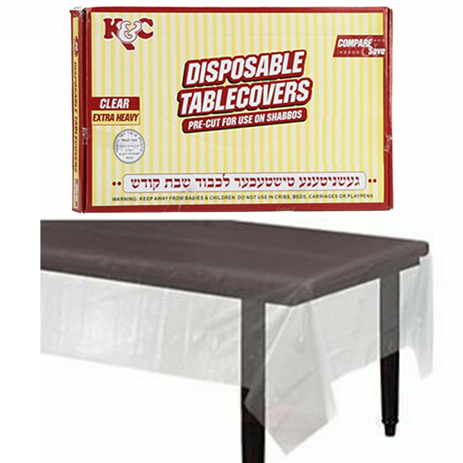 Disposable Clear Plastic Table Cover Medium Plastic Party Supplies ...