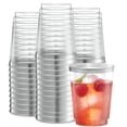 Disposable Clear Plastic Tumblers 50 Pack Party Cups Durable ...
