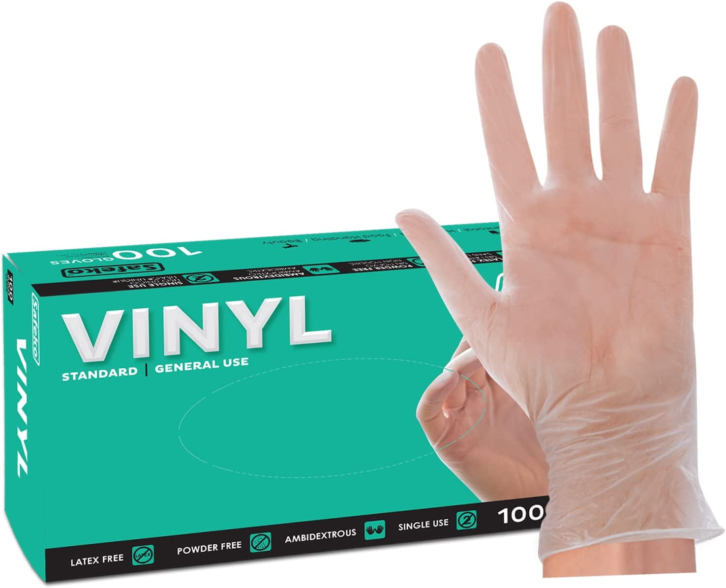 Disposable Clear Vinyl Gloves - Powder & Latex - Walmart.com