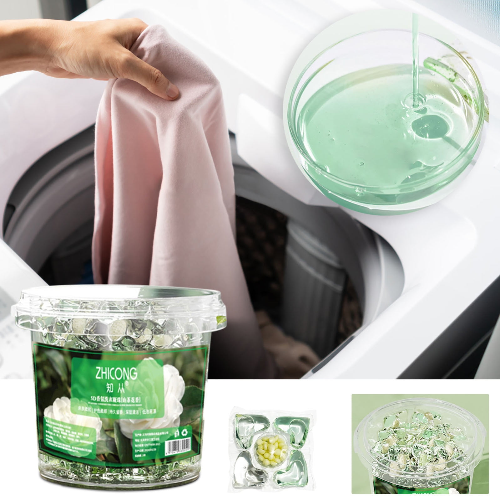 Laundry Pods,5-in-1 Laundry Beads,Concentrated Detergent,Stain Removal ...