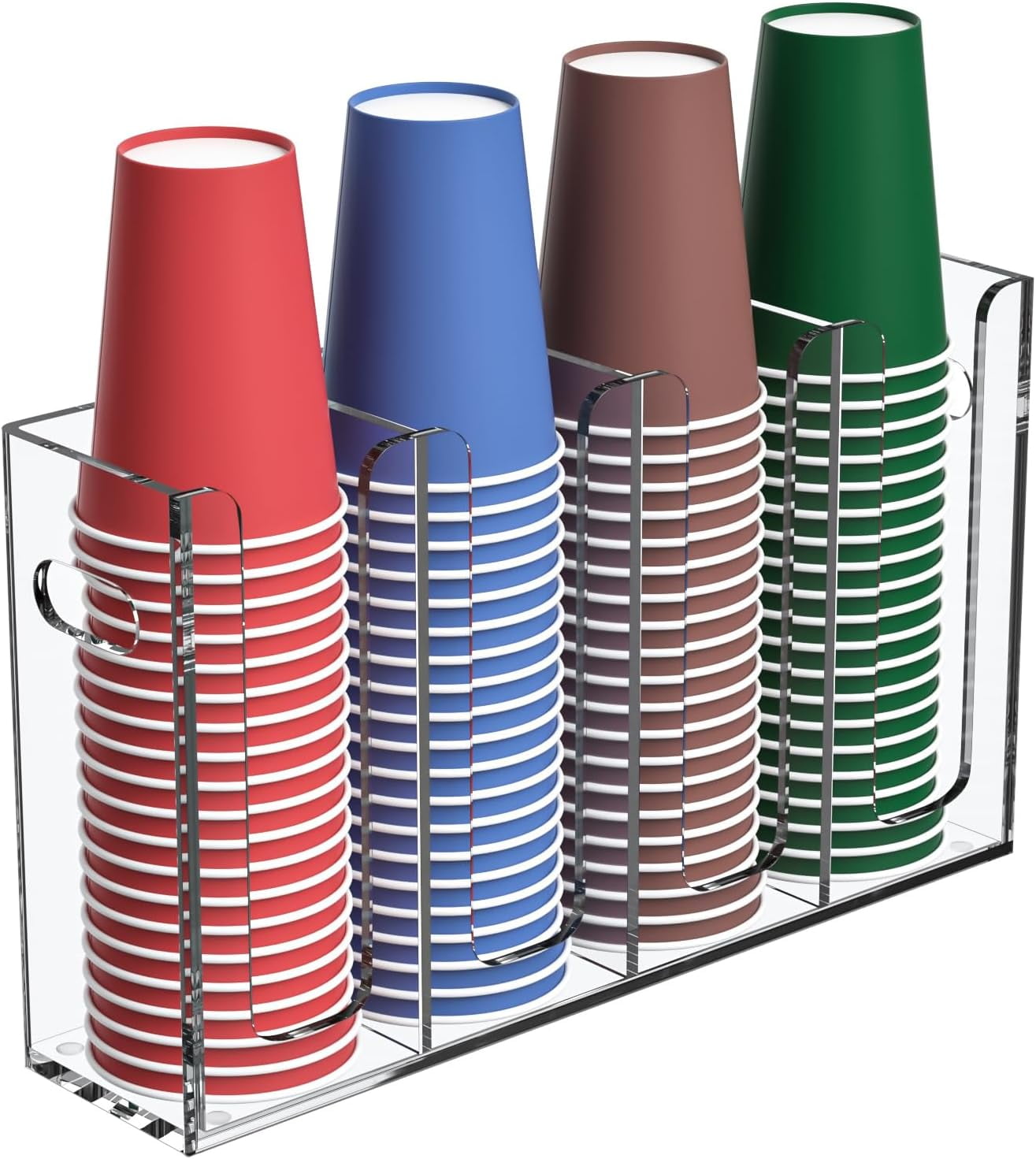 Disposable Coffee Cup Dispenser with Handles, Countertop or Wall Mount ...